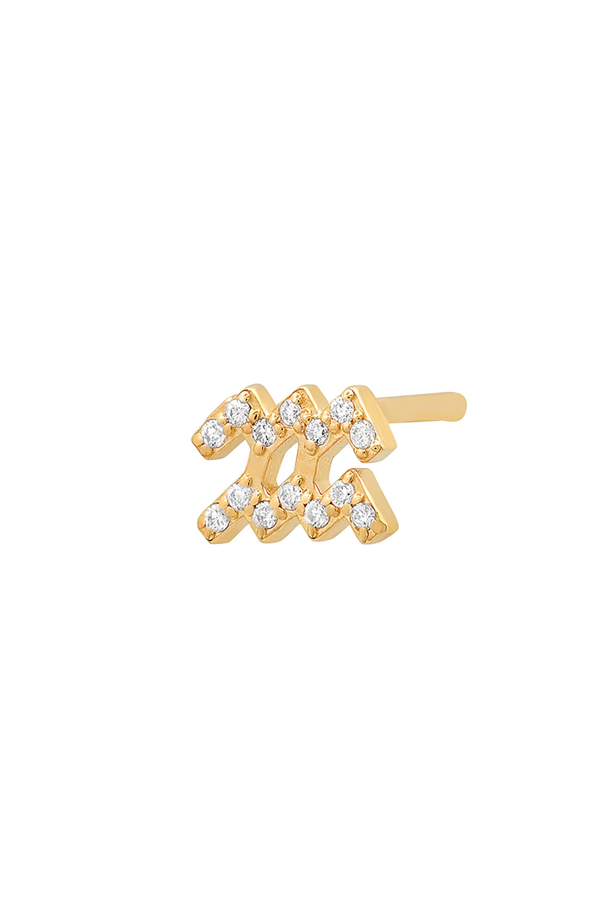 Diamond Aquarius Earring – BYCHARI