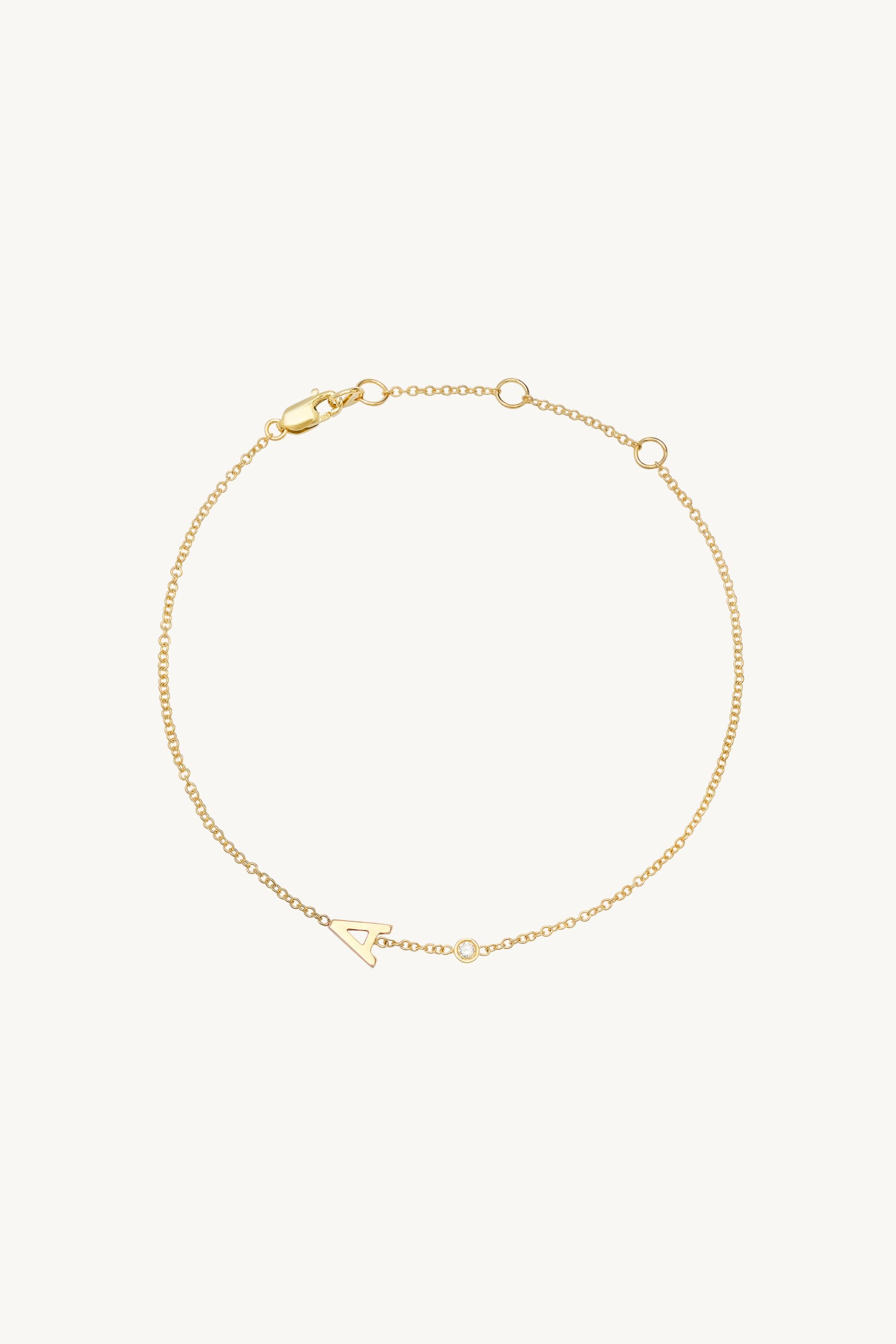 Initial and Diamond Bracelet – BYCHARI