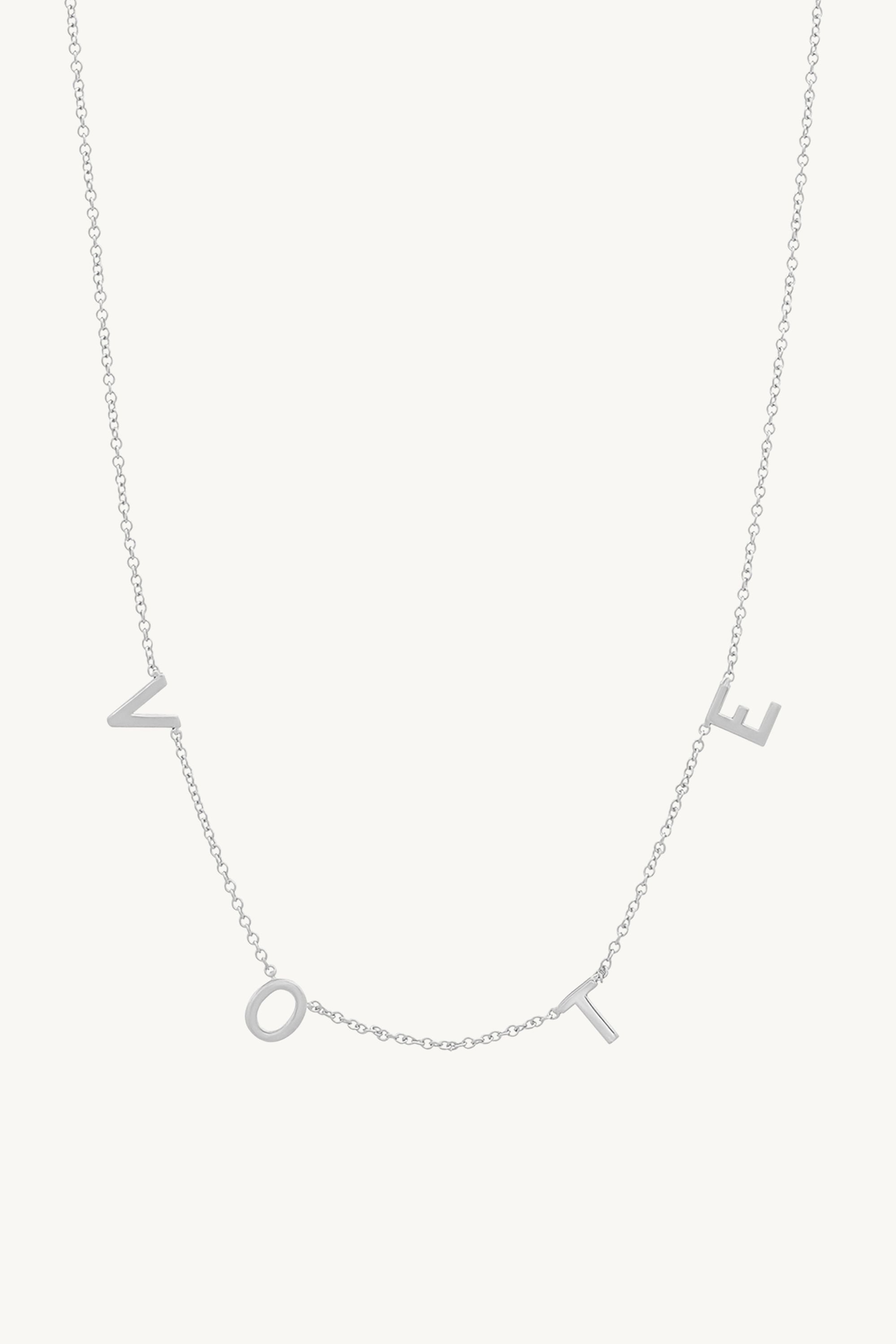 The Silver Vote Necklace x WWAV – BYCHARI