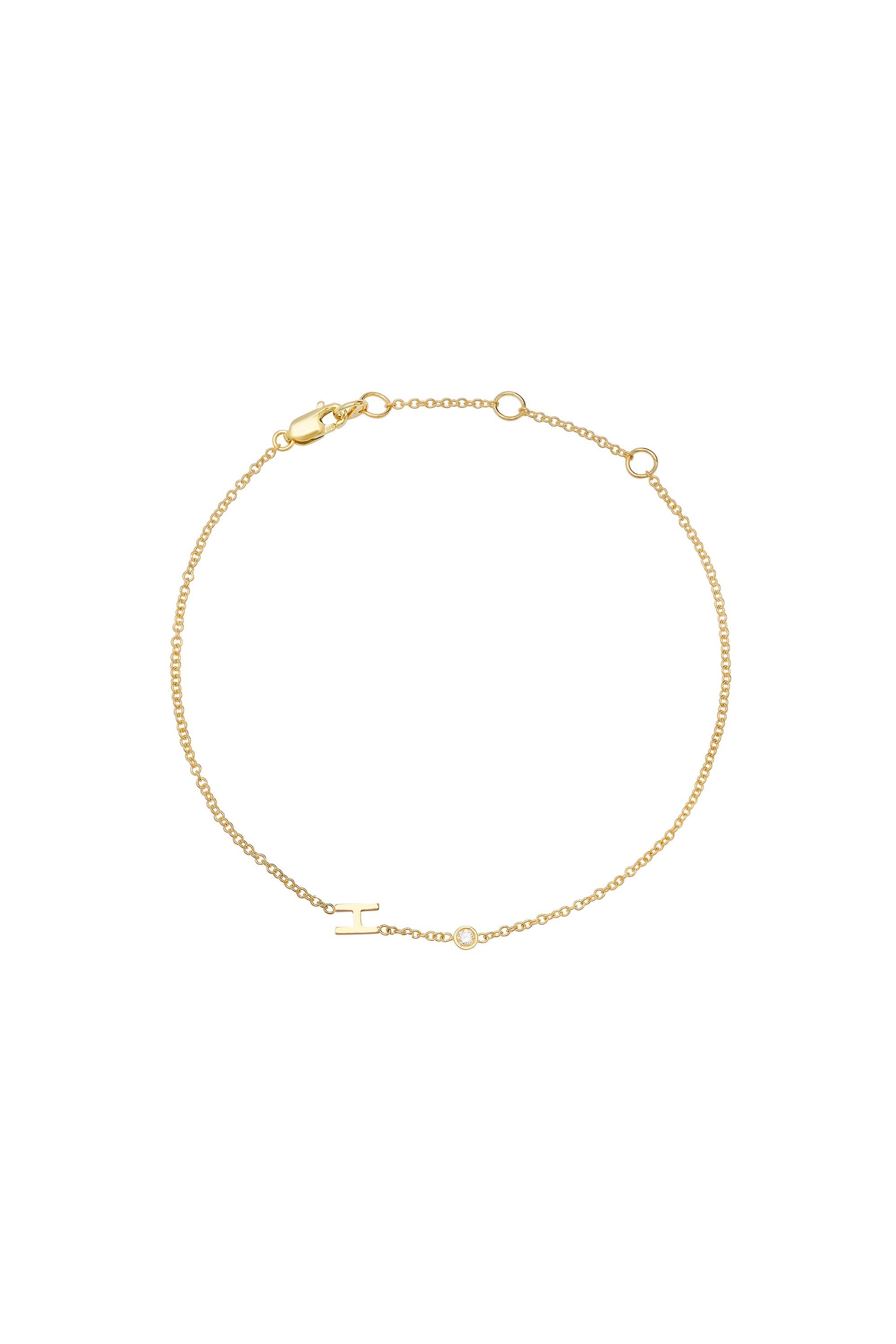 Initial and Diamond Bracelet – BYCHARI
