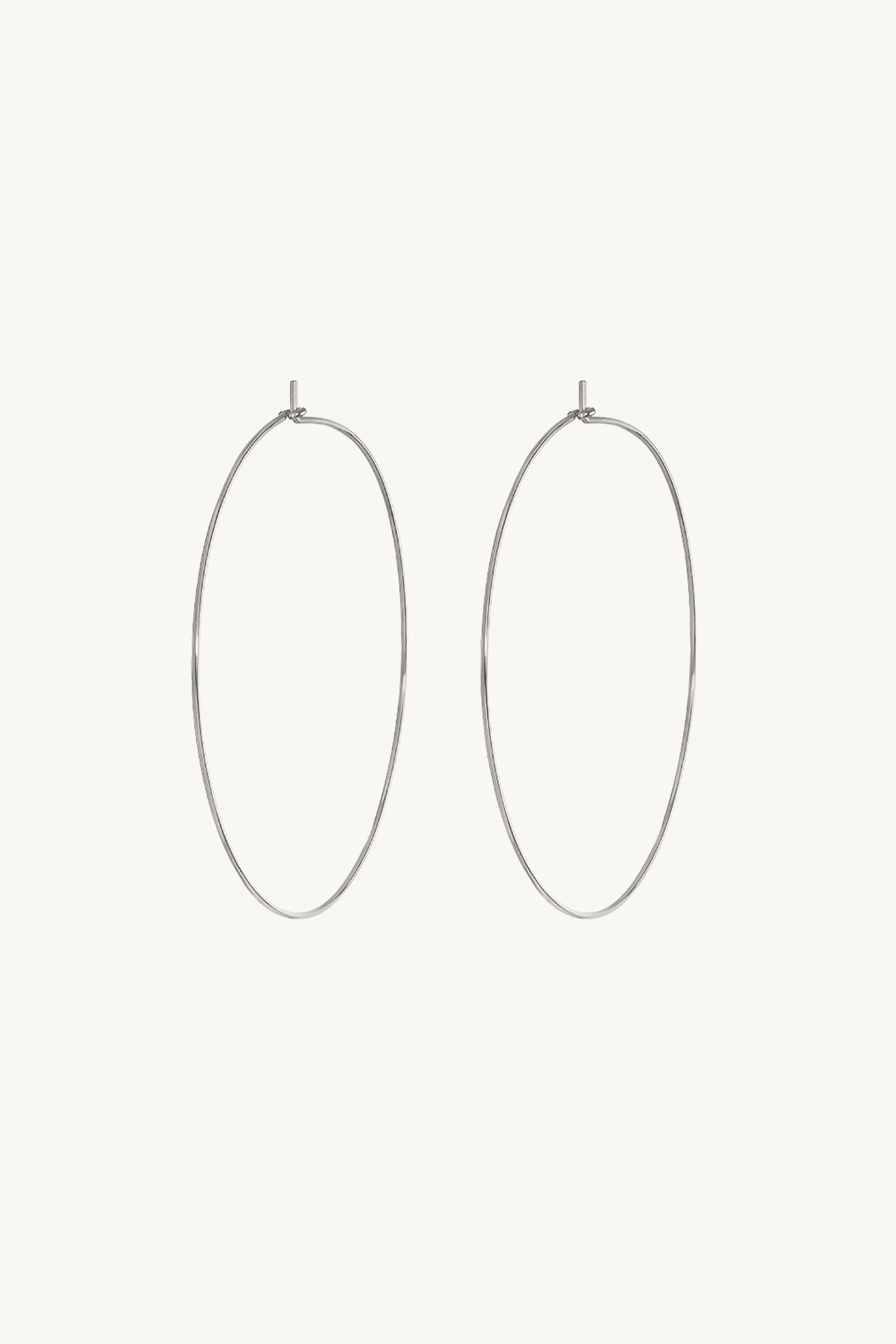 Large Silver Hoop Earrings – BYCHARI